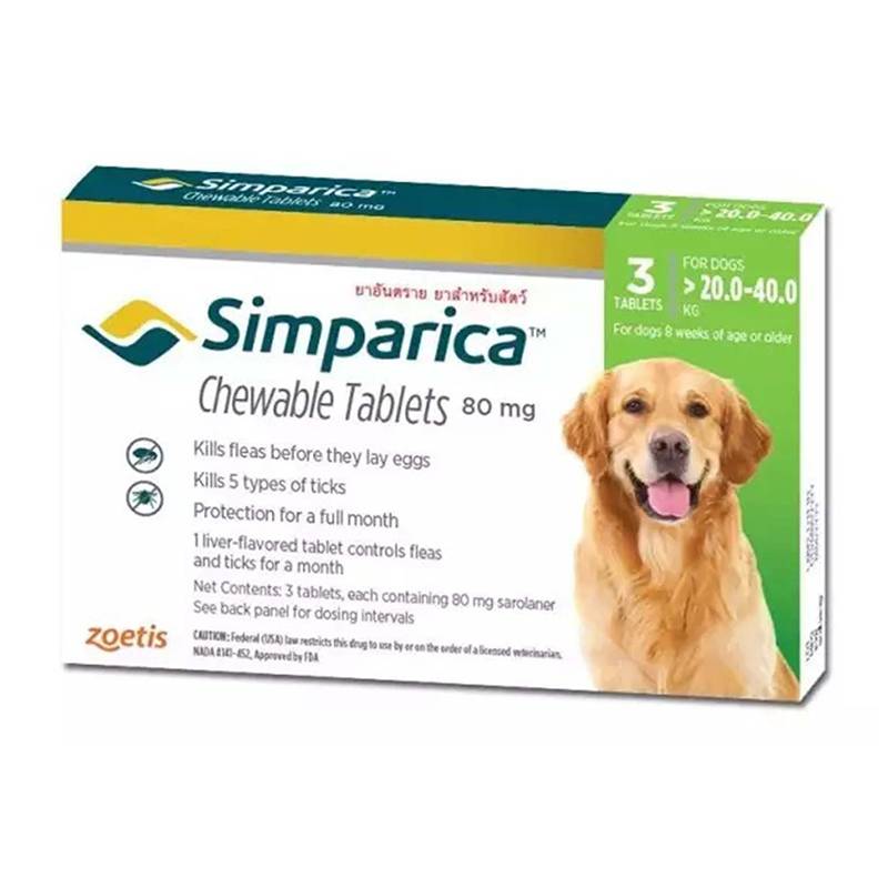 Simparica ชนิดเม็ดเคี้ยว ป้องกันและกำจัดเห็บ หมัด เรื้อน ไรหู - โอ้โฮ ...